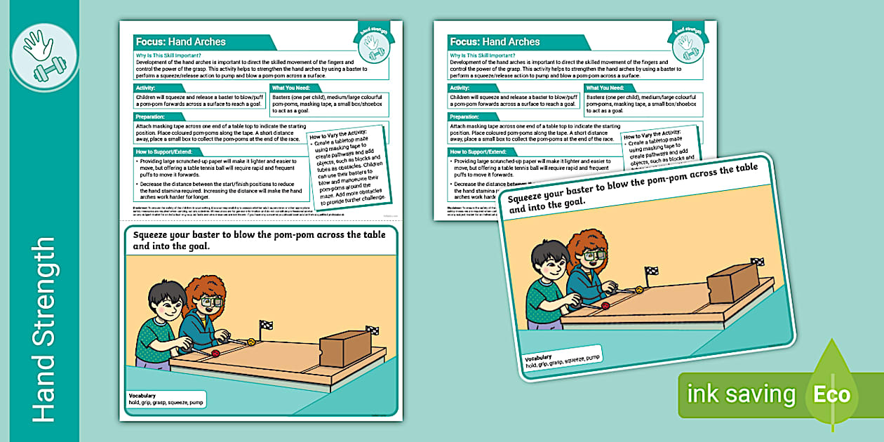 Fine Motor Skills Hand Strength CP Activity: Pom-Pom Race