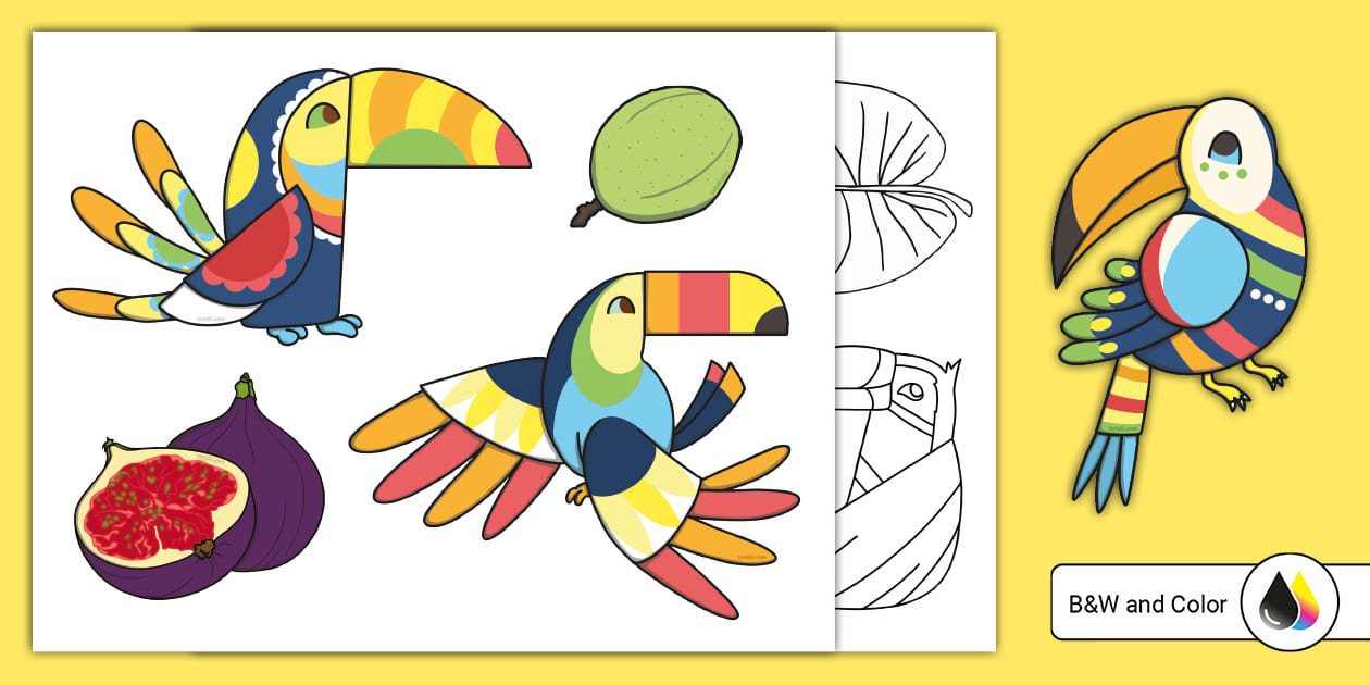 Tropical Toucans Theme Cutouts (teacher made) - Twinkl