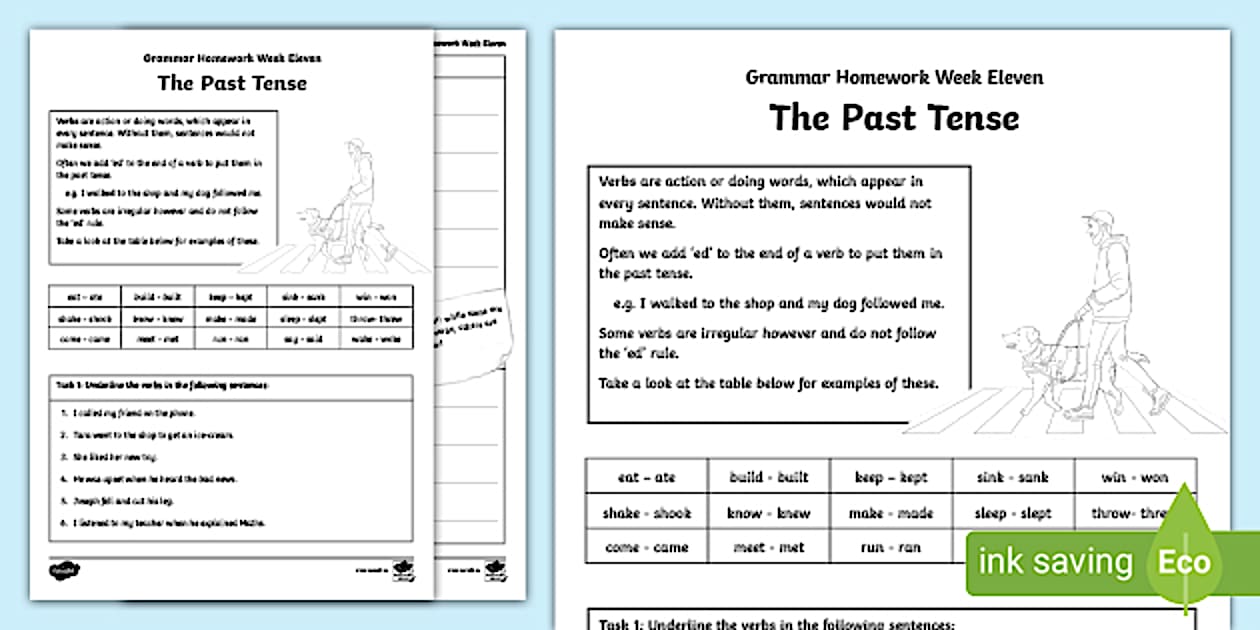 Grammar Homework Week Eleven (Teacher-Made) - Twinkl
