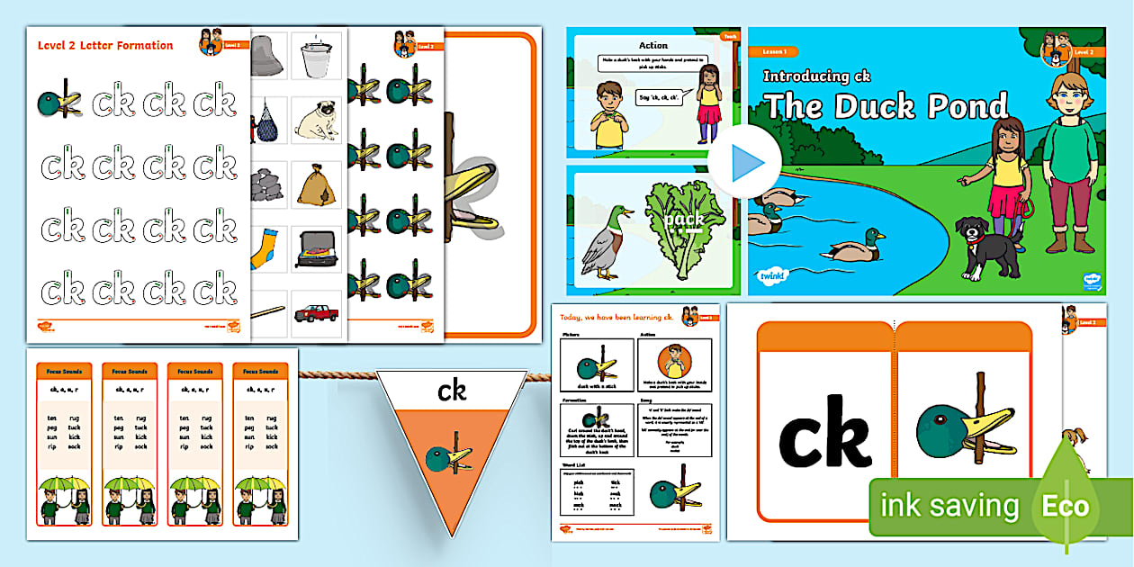 'ck' Lesson Pack Level 2 Week 4 Lesson 1 (teacher made)