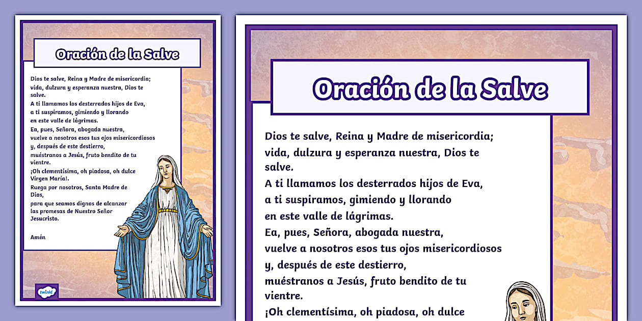 Oración de la Salve | Educación religiosa Twinkl - Twinkl