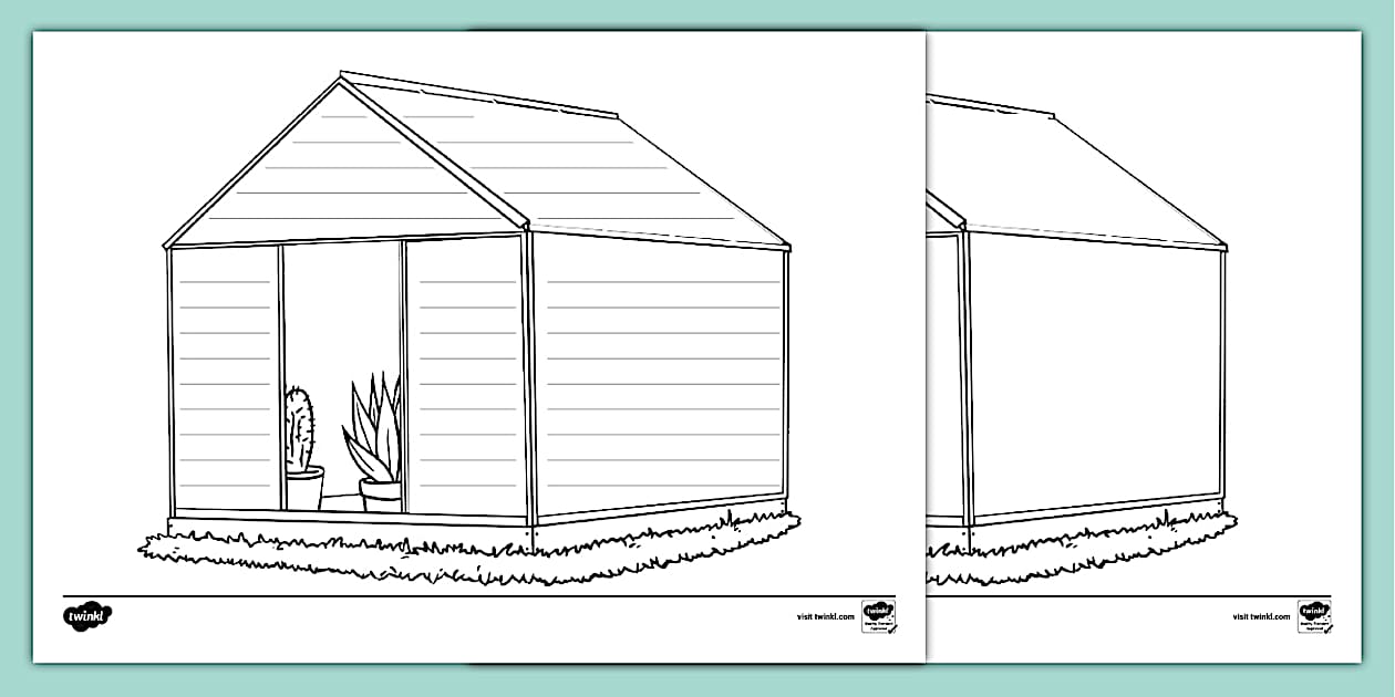 Greenhouse Writing Template (teacher made) - Twinkl