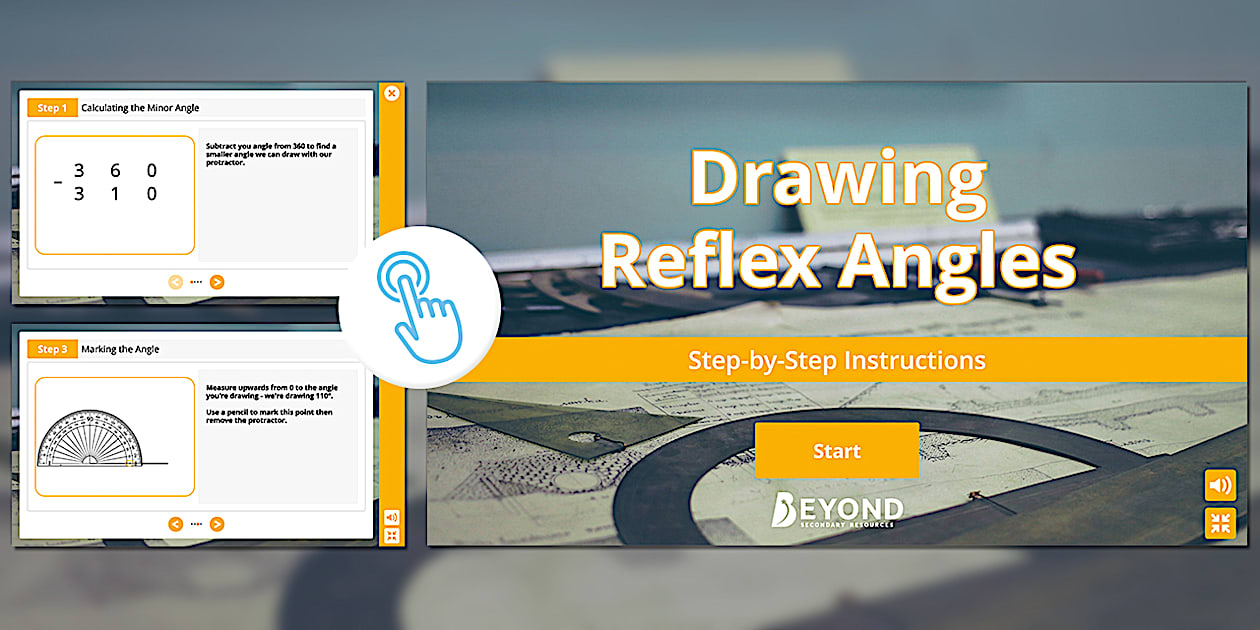 👉 Accurate Drawings: Reflex Angles (teacher made)
