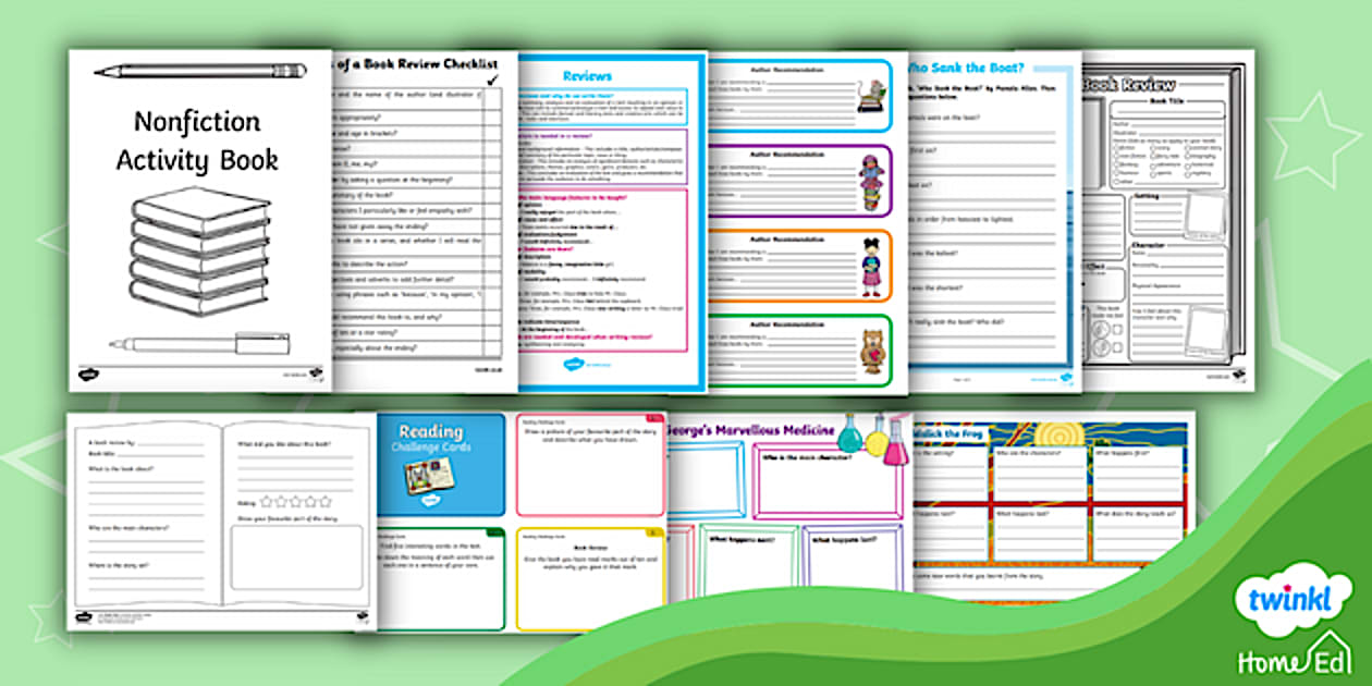 Home Education Book Review Pack (teacher made) - Twinkl