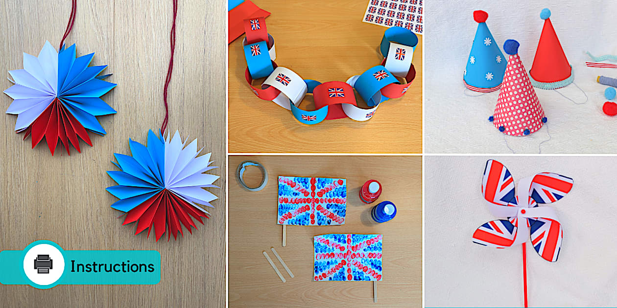 Union Jack Crafts Pack to use in honour of the Coronation.