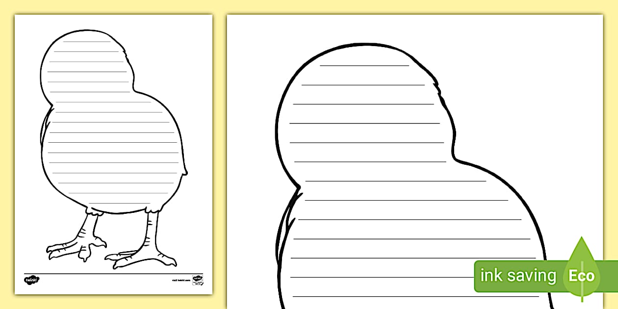 Chick Writing Template (teacher made) - Twinkl