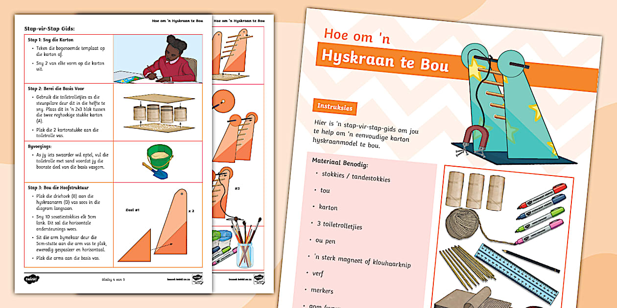 Hoe om Hyskraan te Bou (teacher made) - Twinkl