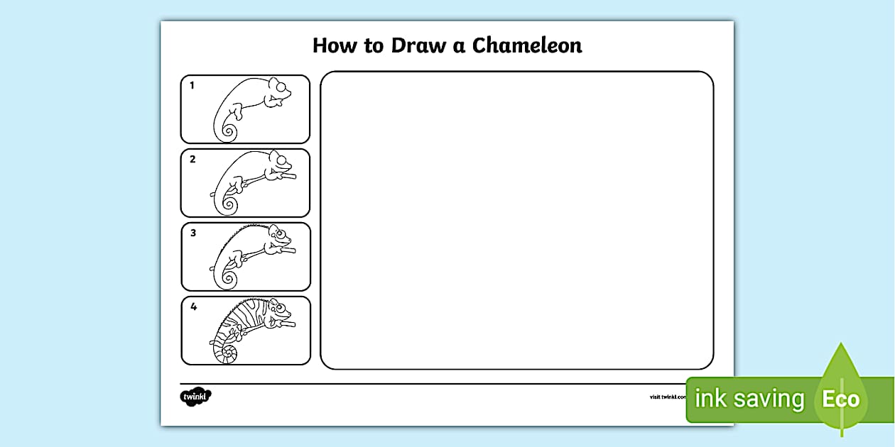 Free How to Draw a Chameleon Activity for Kids: Download!