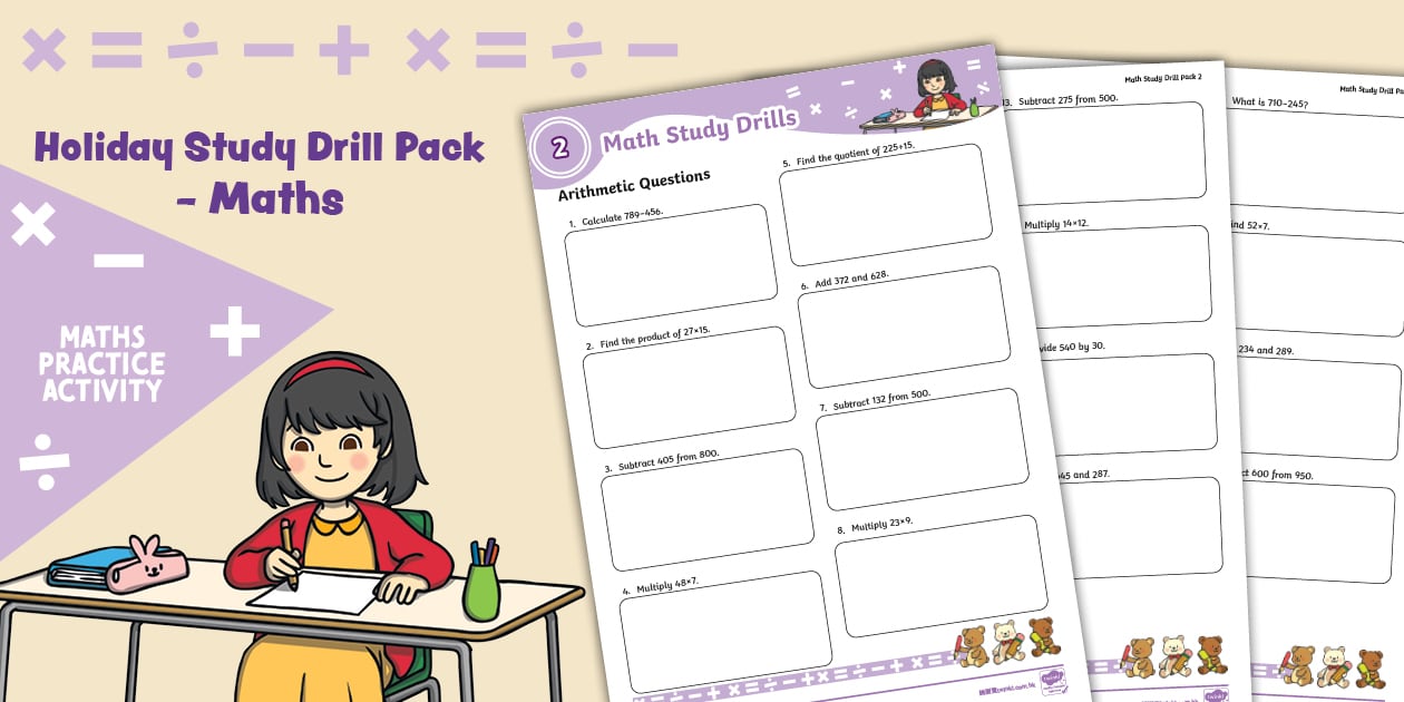 Holiday Study Drill Pack - Maths 2