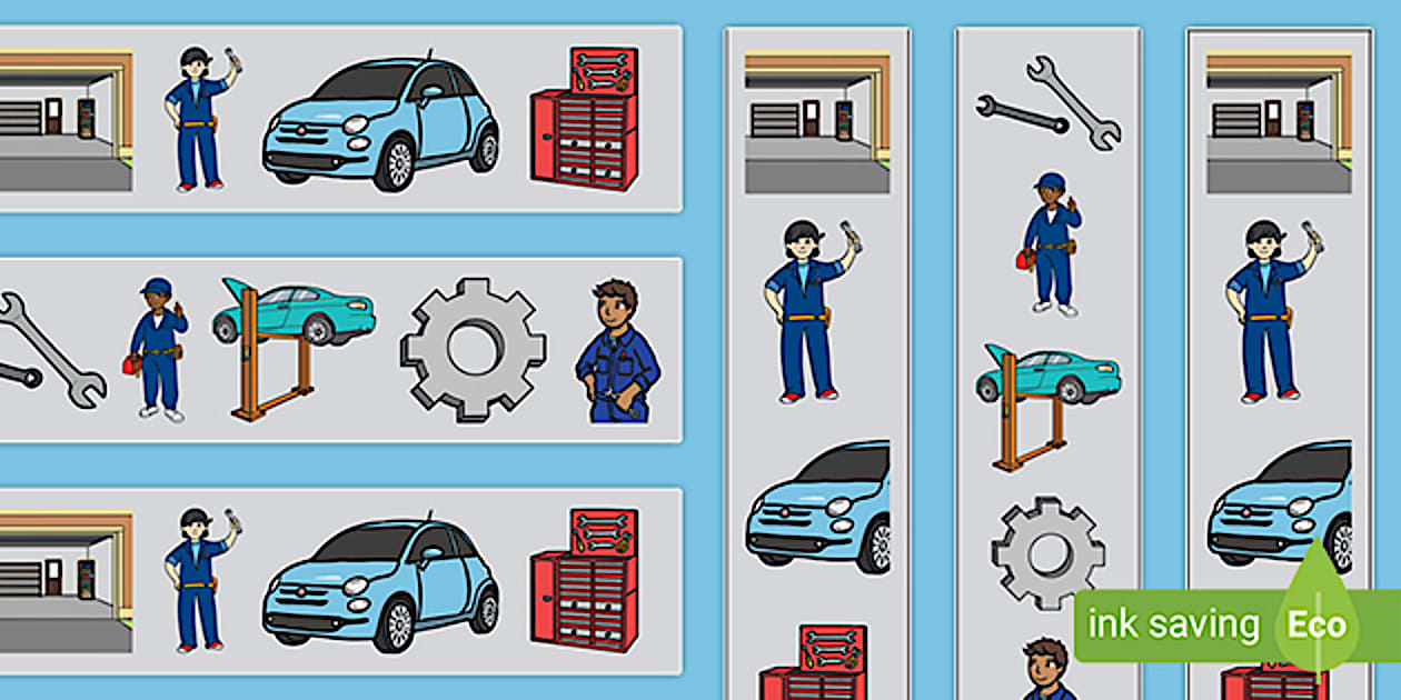 Garage and Mechanics Display Borders (Teacher-Made) - Twinkl