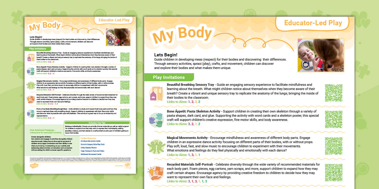 Discovering Me: My Body Plan and Play (teacher made)