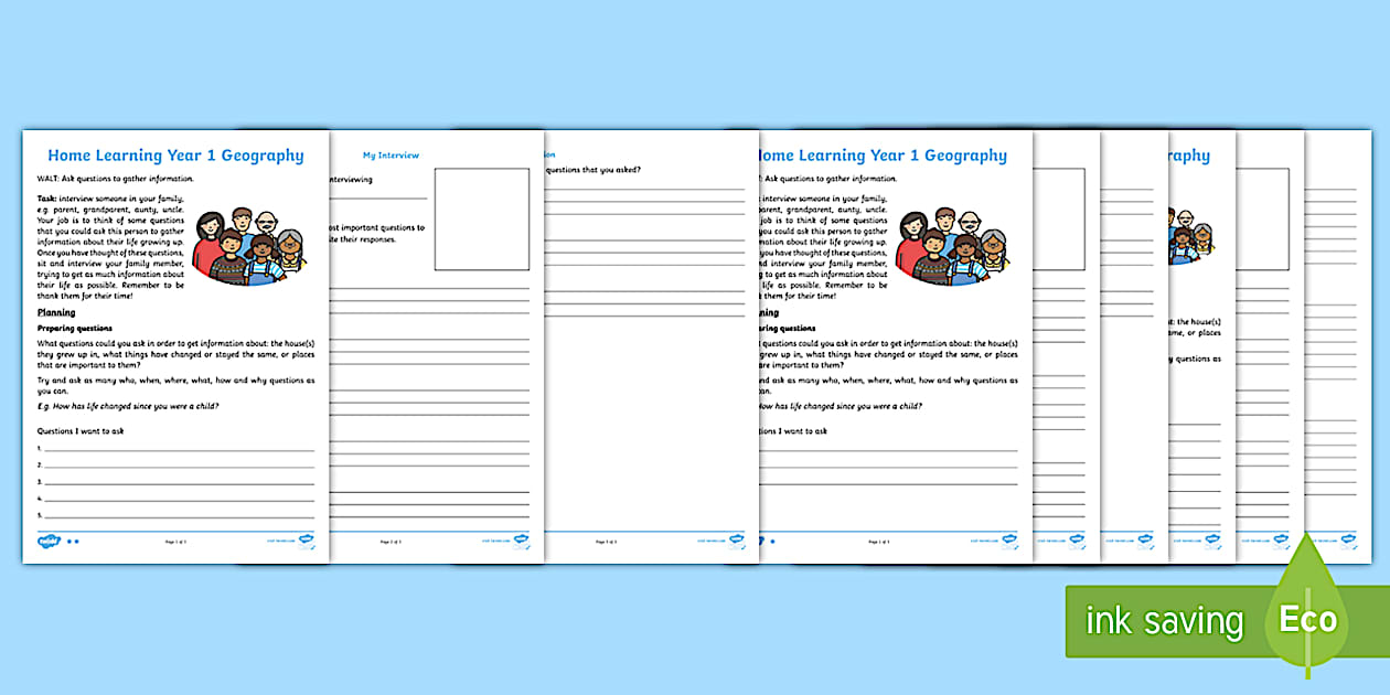 Interviewing a Family Member Home Learning Challenges