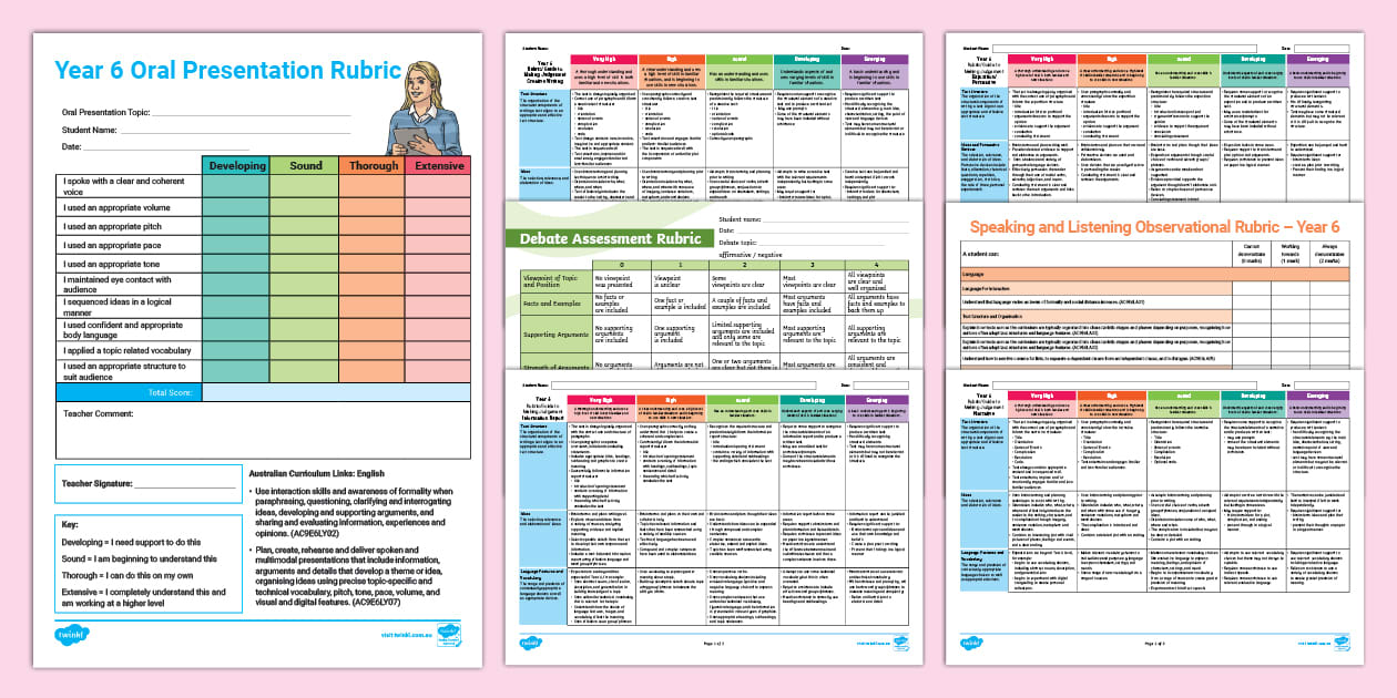 Year 6 Assessment Rubrics Pack (teacher made) - Twinkl