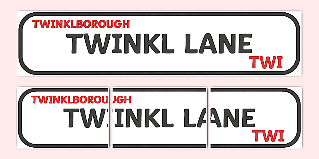 Editable Street Sign Template (Teacher-Made) - Twinkl