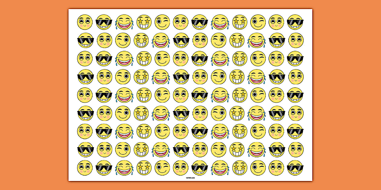 Emoticon- Themed Background Print-Out (teacher made)