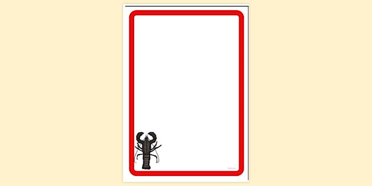 Crayfish Page Border | Page Borders | Twinkl (Teacher-Made)