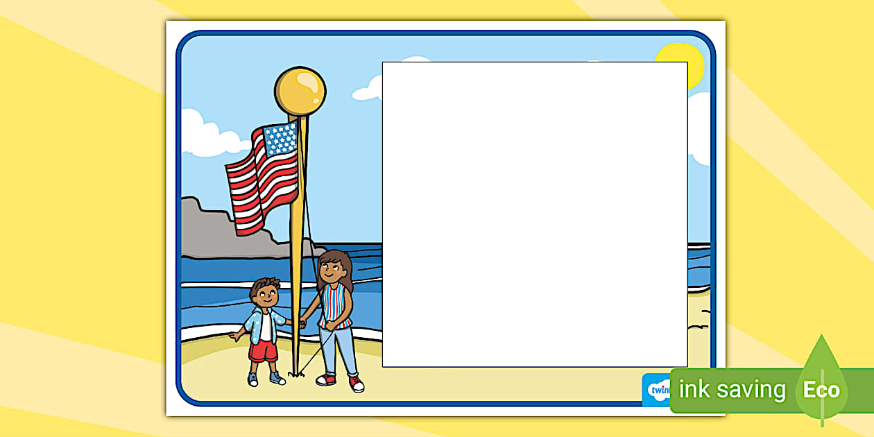 America Photo Frame (teacher made) - Twinkl
