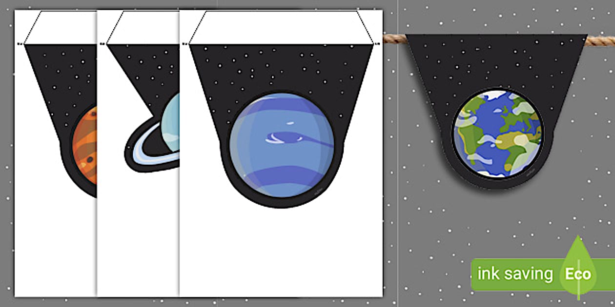 All the Planets Bunting Display | Decorative | Twinkl