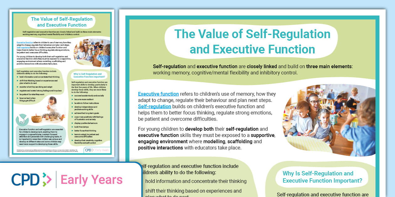 The Value of Self-regulation and Executive Function | CPD