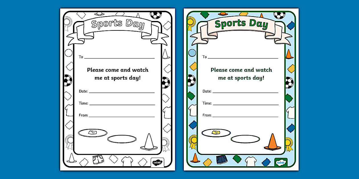 Sports Day Invitation | Twinkl (teacher made) - Twinkl