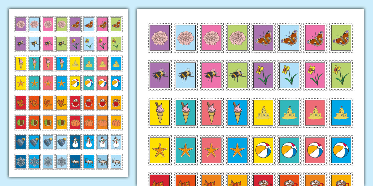 Seasonal-Themed Stamps Pack (teacher made) - Twinkl