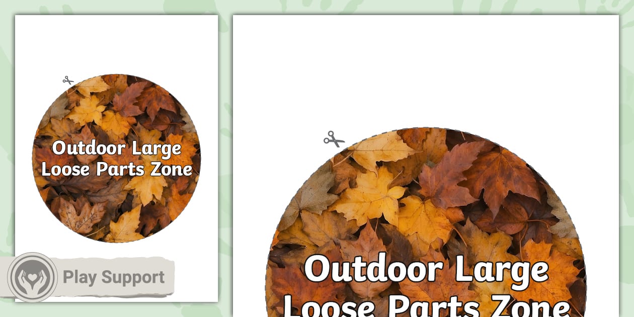 Outdoor Large Loose Parts Play Zone Cut-Out Display Poster