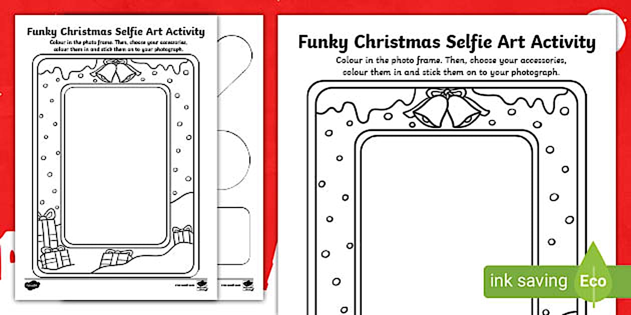 Christmas Funky Selfie Activity (teacher made) - Twinkl