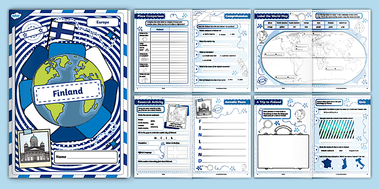 KS1 Finland Activity Booklet - KS1 - Geography - Twinkl
