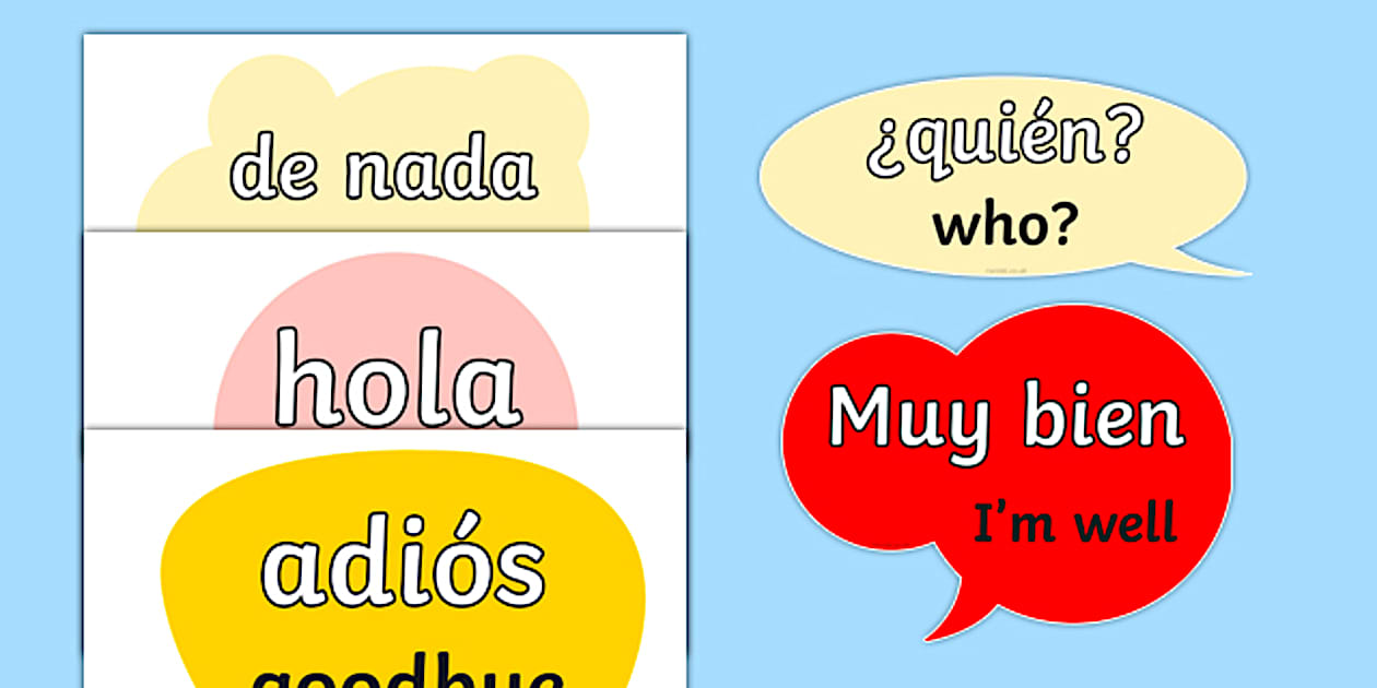 A1 Pósters de vocabulario bilingües: Frases en inglés