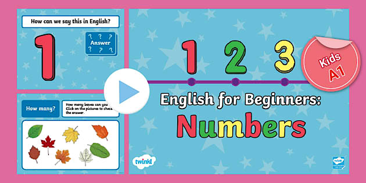 ESL English for Beginners: Numbers [Kids, A1] (teacher made)