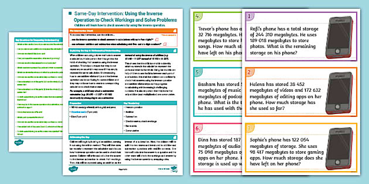 👉 Y5 Intervention: Using the Inverse to Check Workings