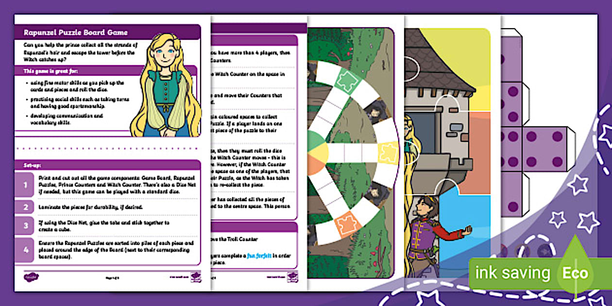 Rapunzel Game | Puzzle Board Game | Twinkl Teach - Twinkl