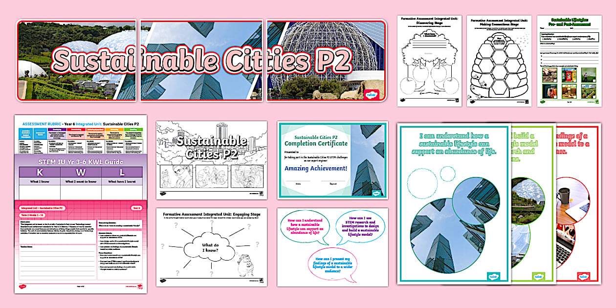 STEM IU Yr 6 Sustainable Cities P2 Display Pack - Twinkl