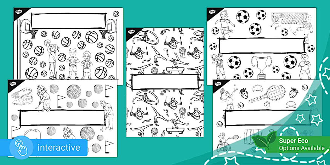 Editable Sports-Themed Doodle Pages | Parent Resource