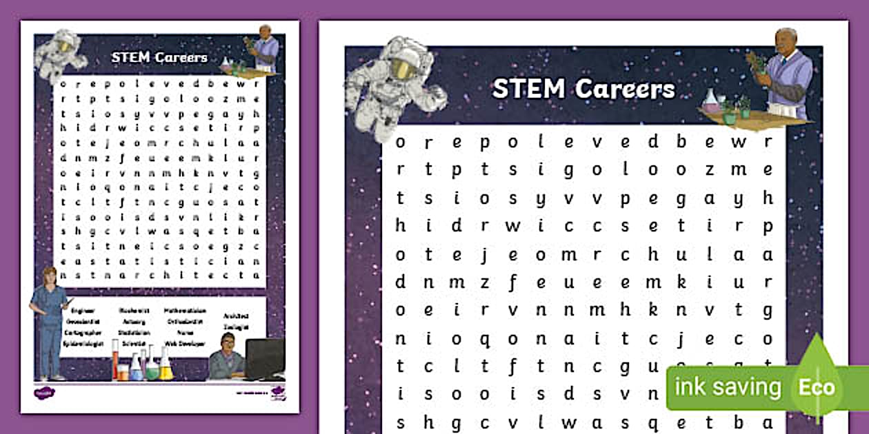 STEM Careers Word Search (teacher made) - Twinkl