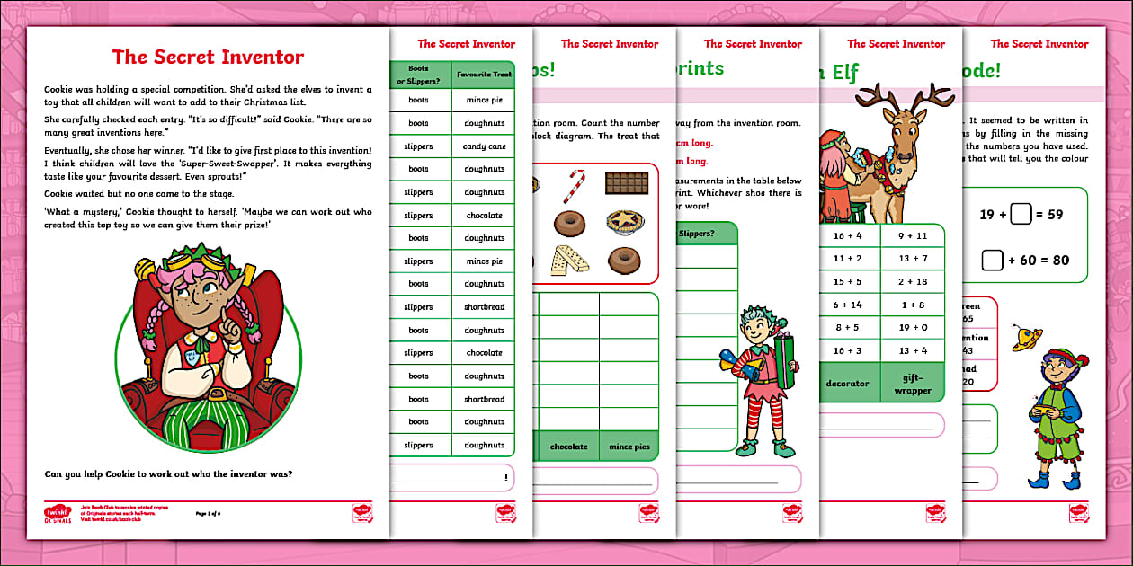 👉 The Secret Inventor Christmas Maths Mystery Activity