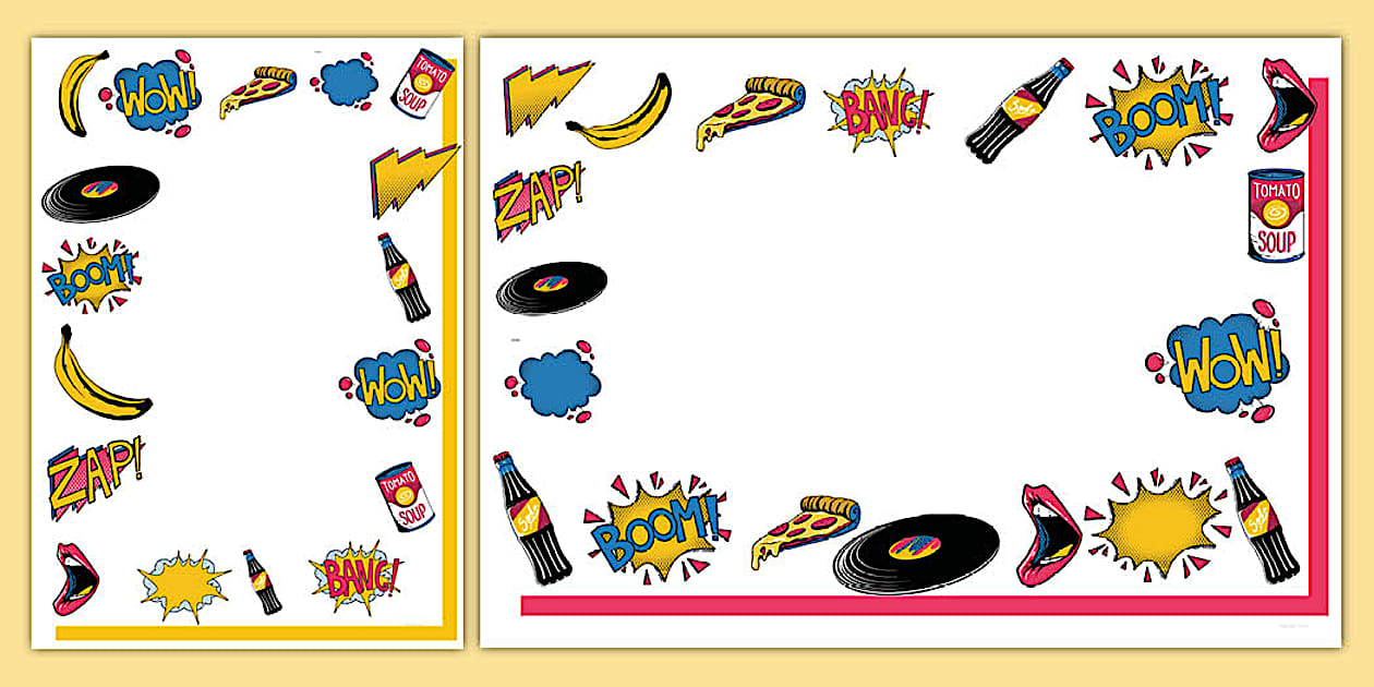 POP Art-Themed Editable Display Posters (teacher made)