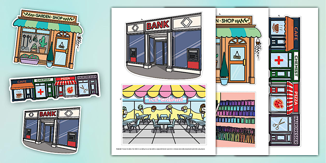 Large Store Display Cut-Outs (teacher made) - Twinkl