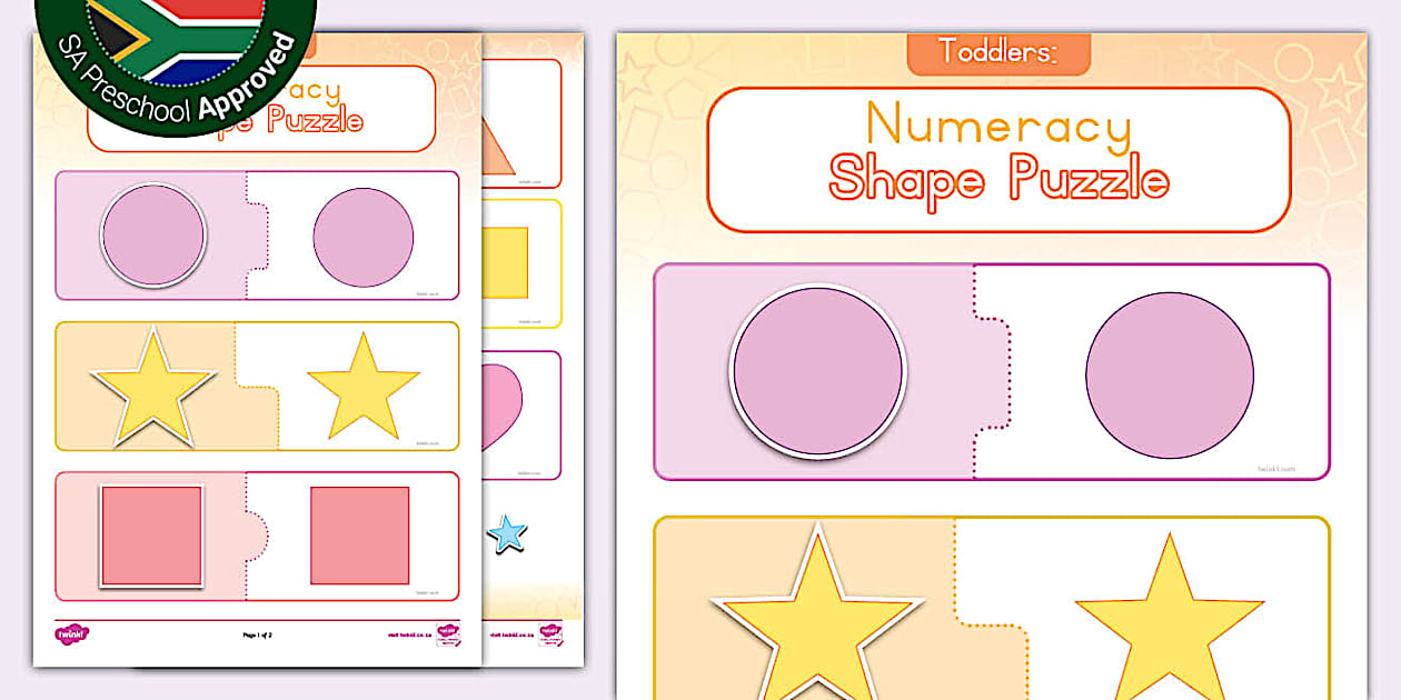 Toddlers: Numeracy: Shape Puzzle (teacher made) - Twinkl