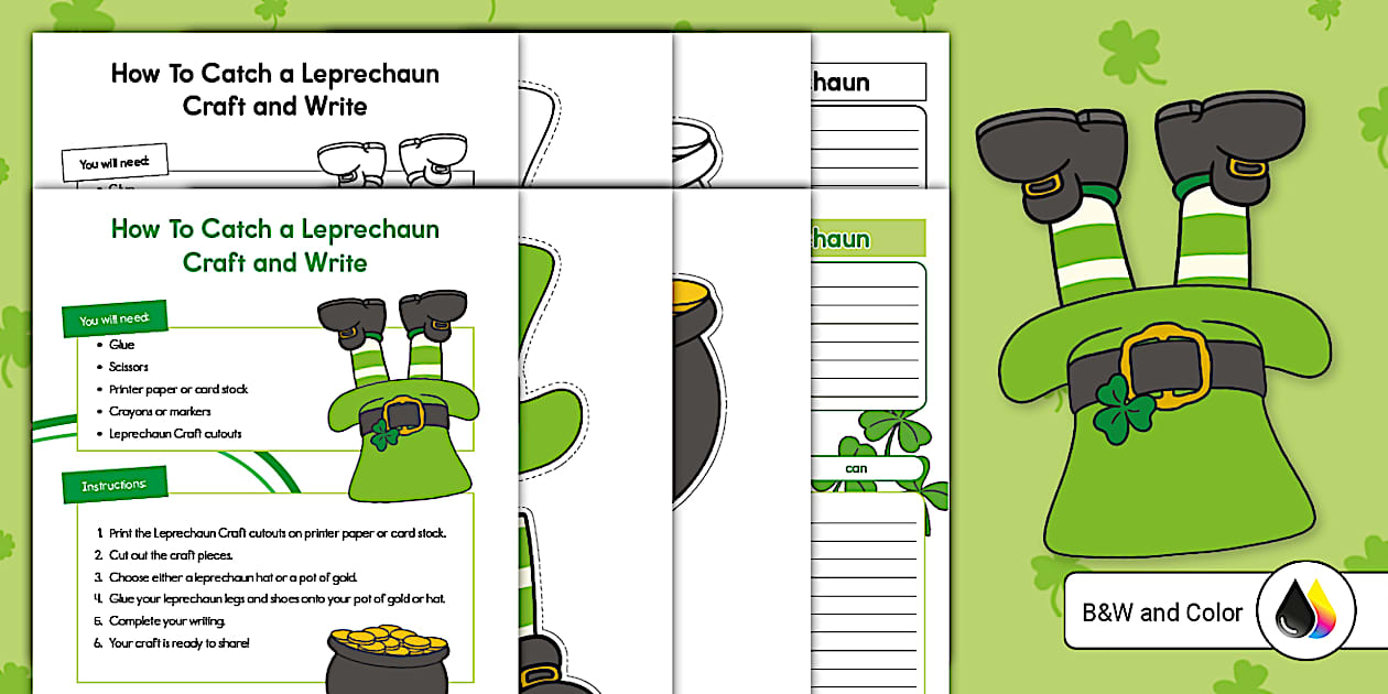St. Patrick's Day How To Catch a Leprechaun Craft and Write