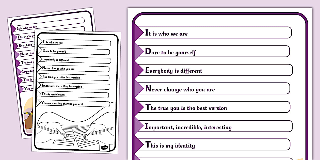 Identity Poem Display Poster (teacher made) - Twinkl