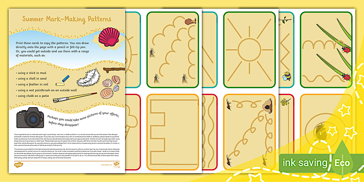 Summer Mark-Making Patterns - Twinkl