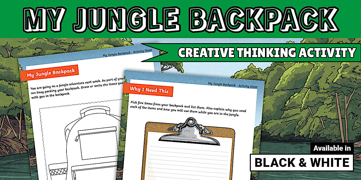 IP English – My Jungle Backpack - Activity Sheet