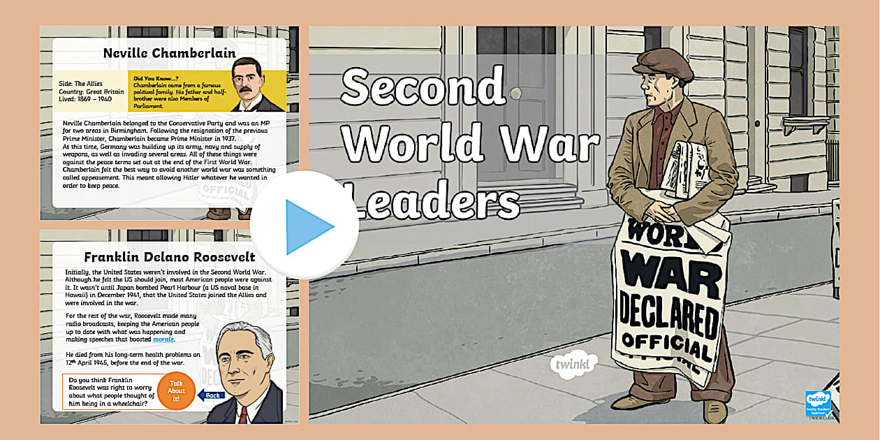 KS2 World War Two Leaders PowerPoint (teacher made) - Twinkl