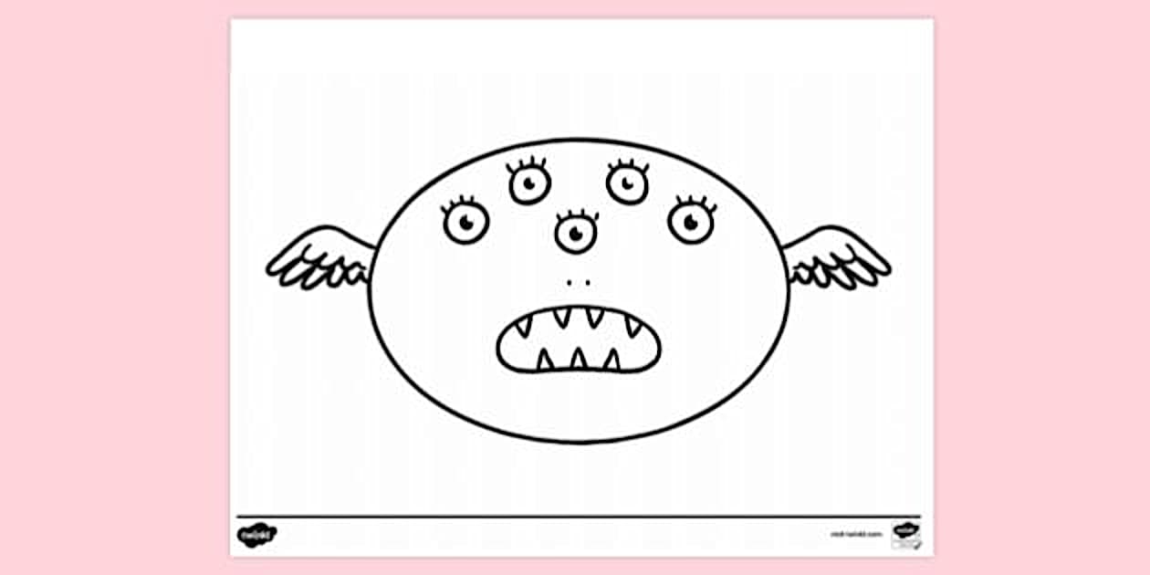 Oval Alien Colouring | Colouring Sheets (teacher made)