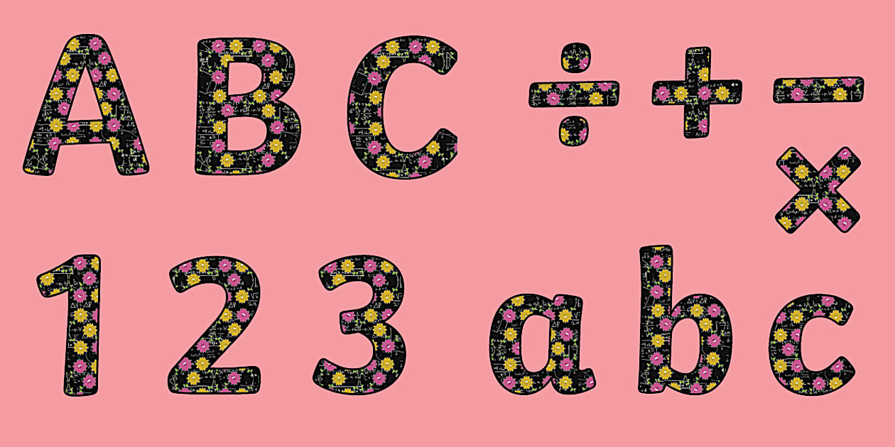 Math Helps Us Grow! Bulletin Board Letters - Twinkl