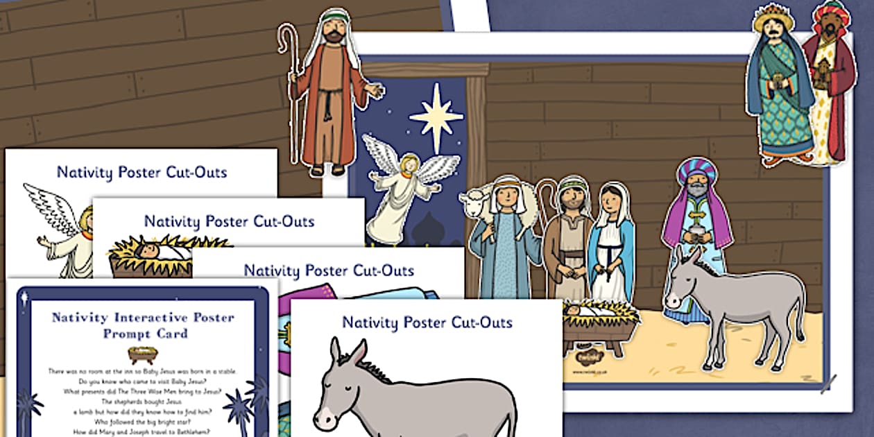 Interactive Nativity Scene - Poster and Prompt Card Pack