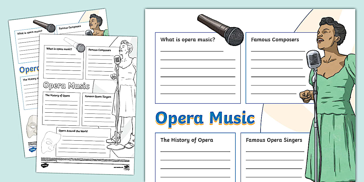 Opera Music Fact File Template (teacher made) - Twinkl