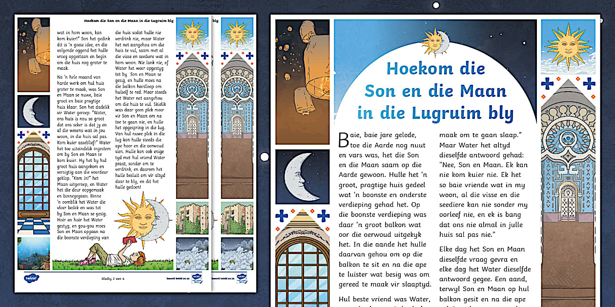 Hoekom die Son en die Maan in die Lugruim Bly Begripstoets