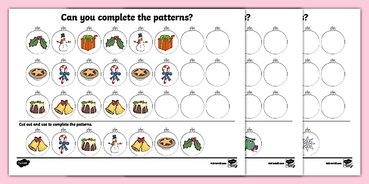 Christmas Designs - Worksheet -Teacher made
